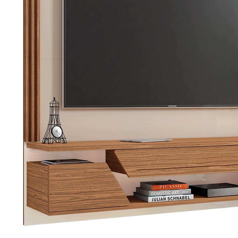 Painel Para TV 60 Polegadas Suspenso Off White Noce Valley 1.8 Casa D ...