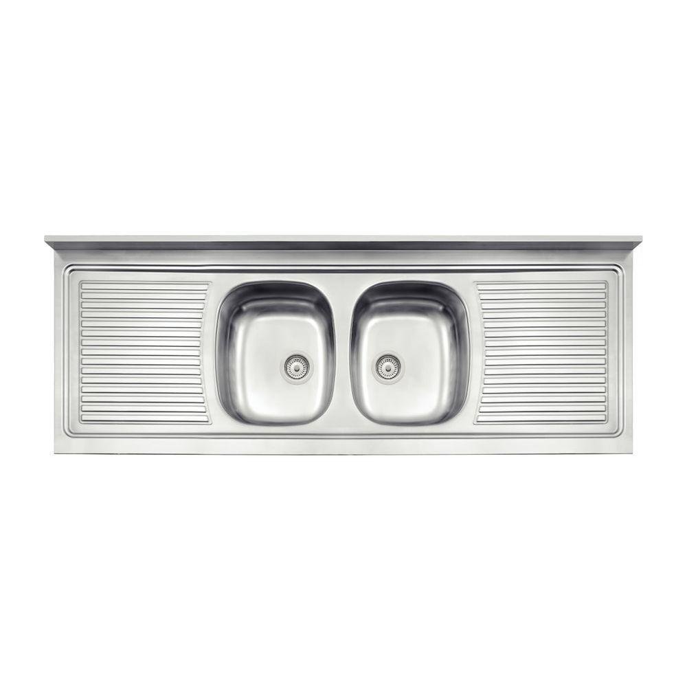 Pia de Apoio Tramontina 2c 34 em Aço 160 X 60 Cm Perfecta | MadeiraMadeira