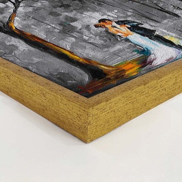 Quadro com Moldura Valsa e Paixão Dourado - Médio | MadeiraMadeira