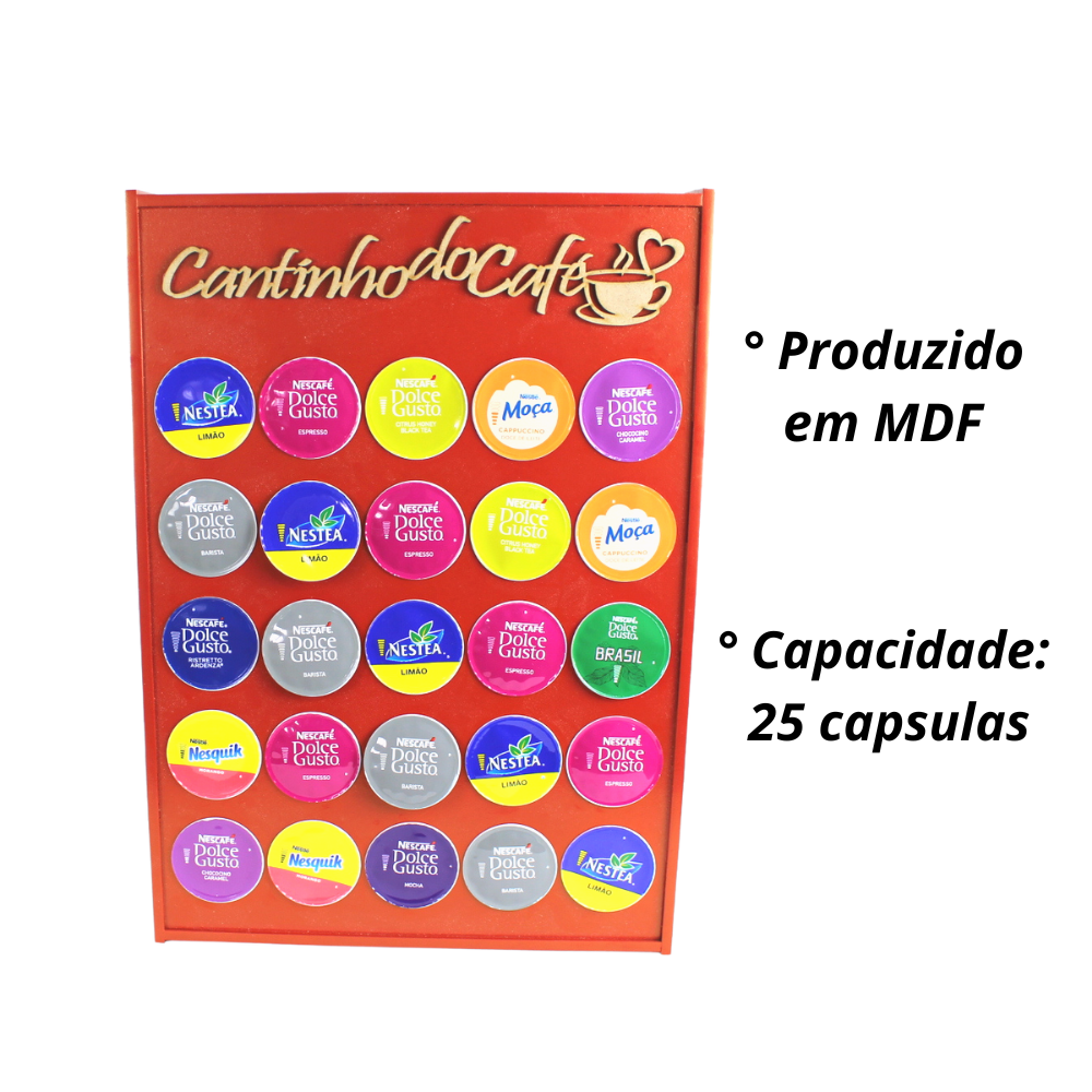 Suporte Porta Capsulas Dolce Gusto Para Fixar Na Parede De Madeira ...