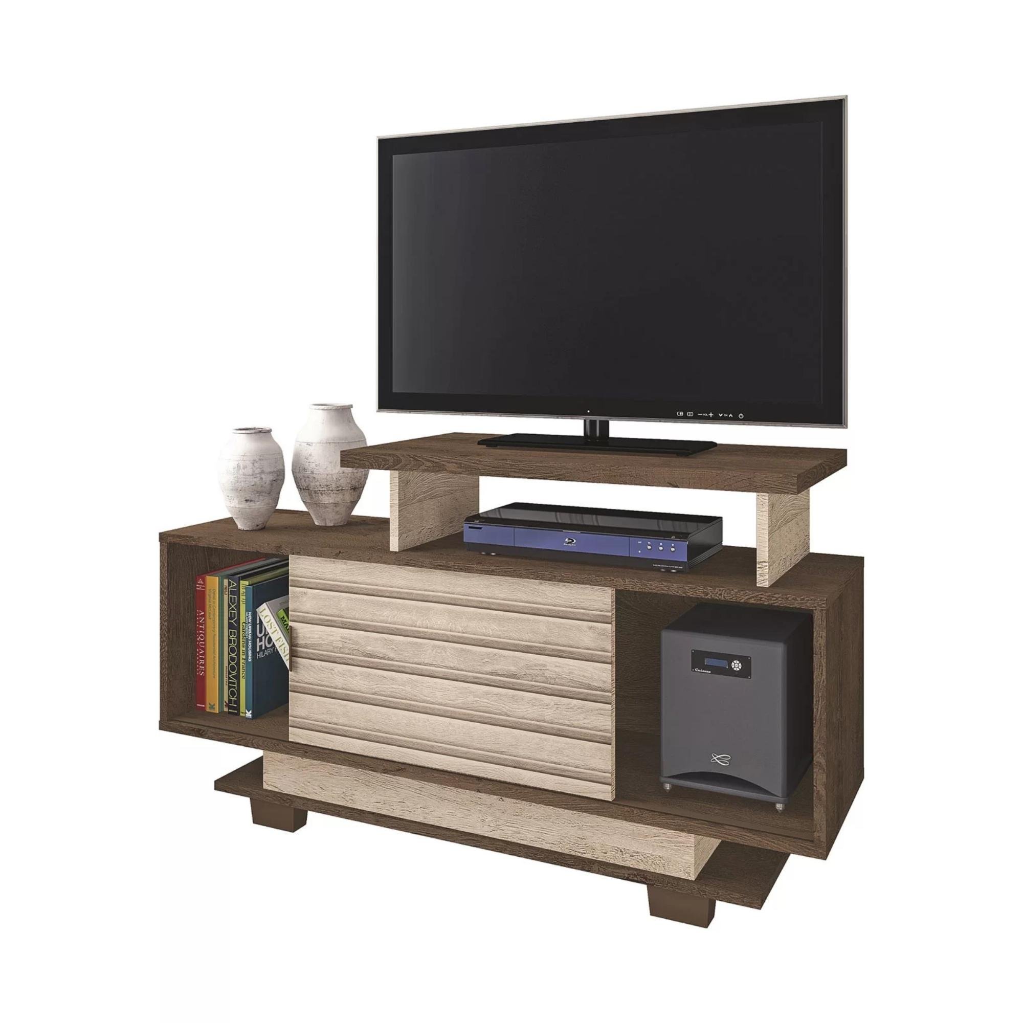 RACK BALI 1246-512 MOCACCINO RUST+3D/CARVALHO RUST ATUALLE MOVEIS ...