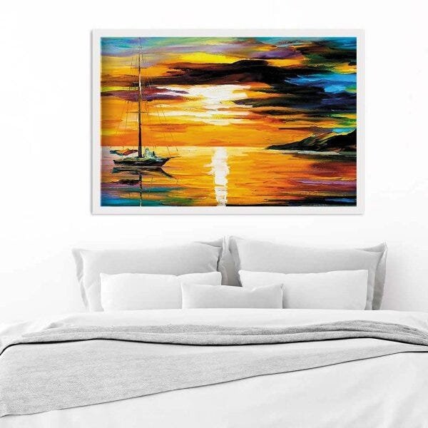 Quadro com Moldura Splendid Sun Branco - Grande | MadeiraMadeira