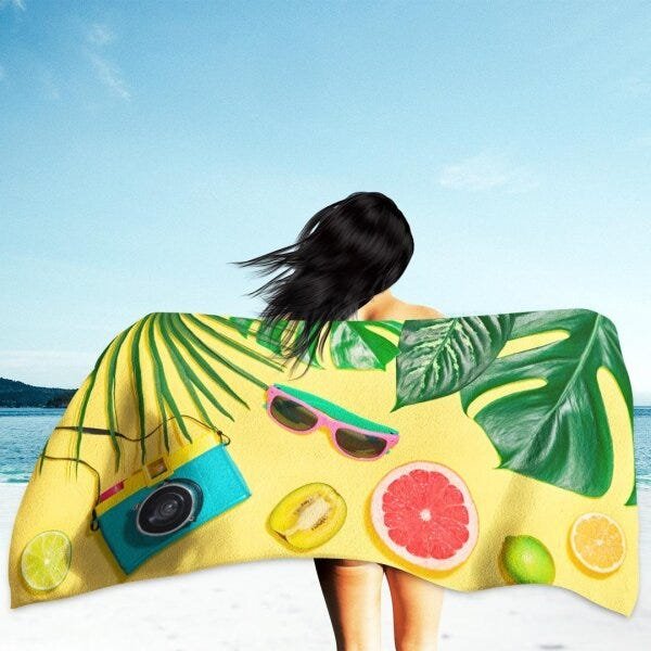 Toalha de Praia / Banho Tropical Palm Único | MadeiraMadeira