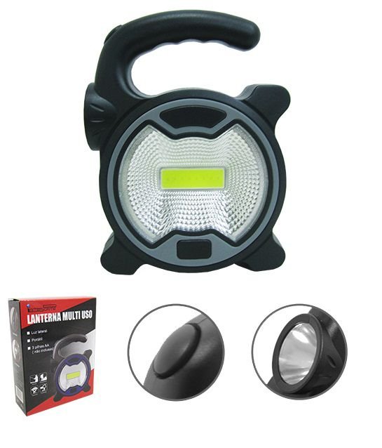 Lanterna Luminária Multiuso com Alça Lâmpadas Leds Frontal e Lateral ...