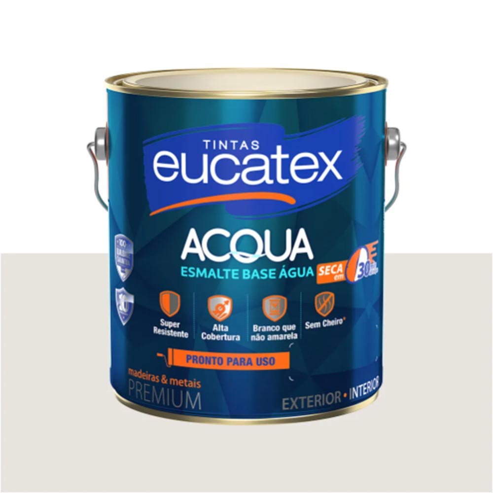 Esmalte Base Água Premium Acqua 3,6 Litros Gelo Brilhante Eucatex Acqua ... Esmalte Base Água Premium Acqua 3,6 Litros Gelo Brilhante Eucatex Acqua ...