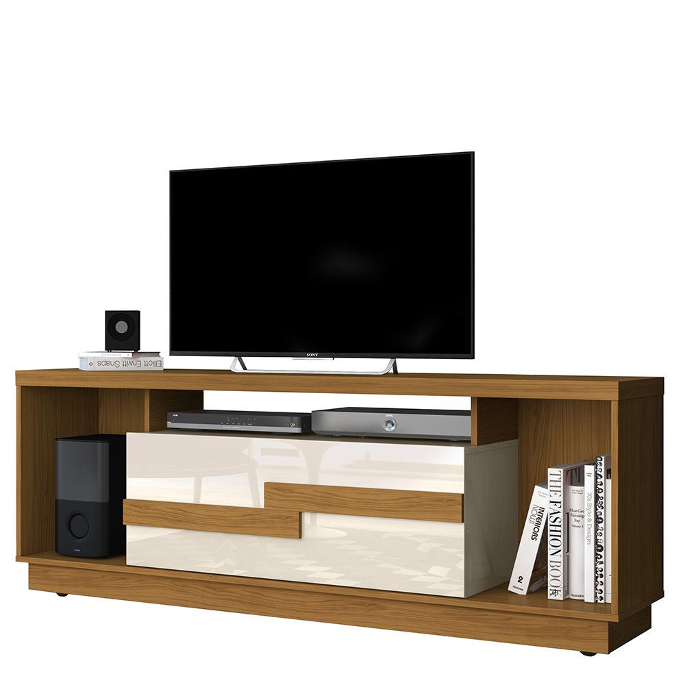 Home Bancada Rack Luna para Sala TV 60" Naturale/ Off White ...
