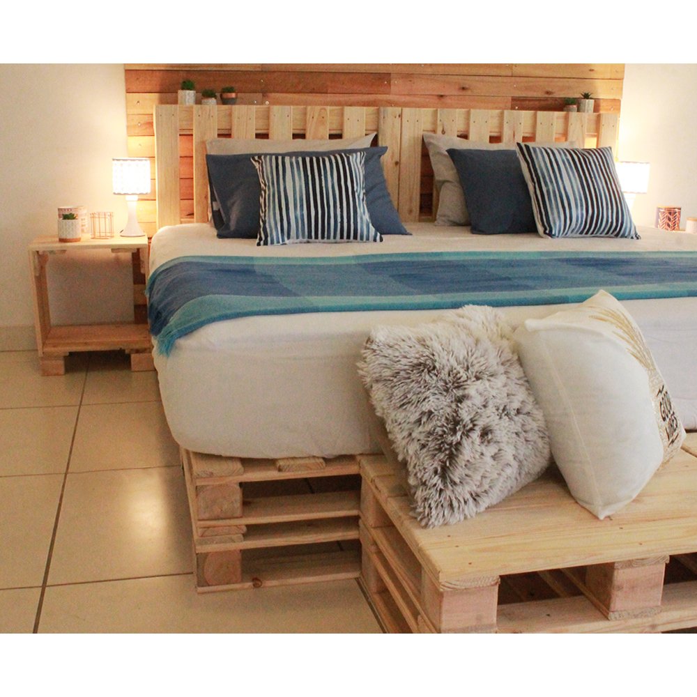 Conjunto De 2 Camas De Casal De Pallet | MadeiraMadeira