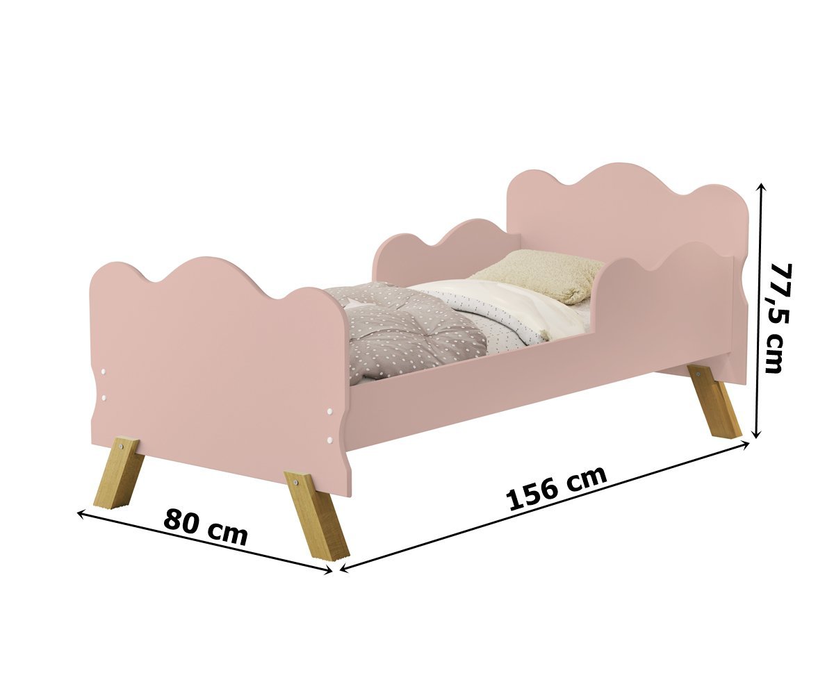 Mini Cama Angel Juvenil Rosê – VJ Móveis | MadeiraMadeira