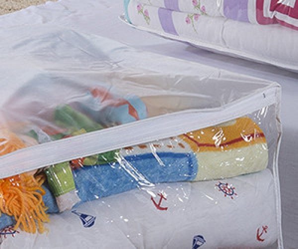 Kit 10 Organizadores De Enxovais E Roupas PVC Transparente Com Zíper ...