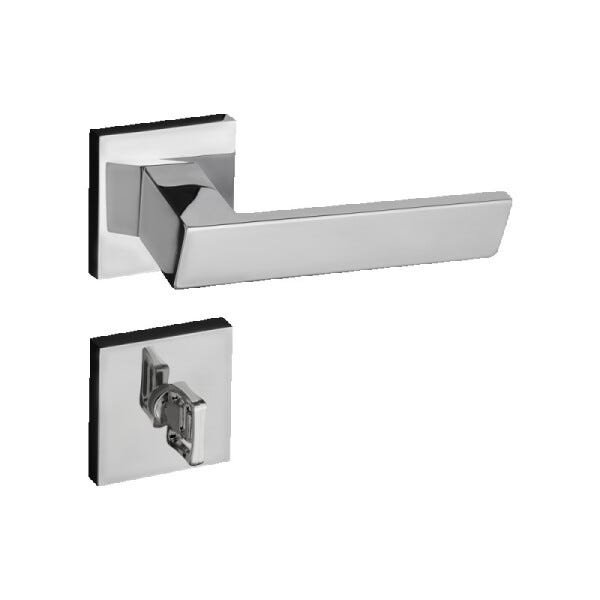 FECHADURA BANHEIRO PADO BEETHOVEN ROSETA QUAD CROMADA 55MM | MadeiraMadeira