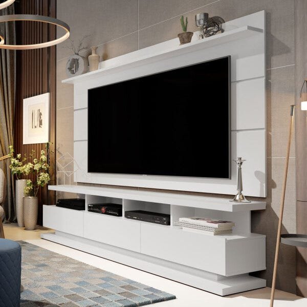 Rack com Painel para TV até 72 Polegadas - Germai Vivare - Branco ...