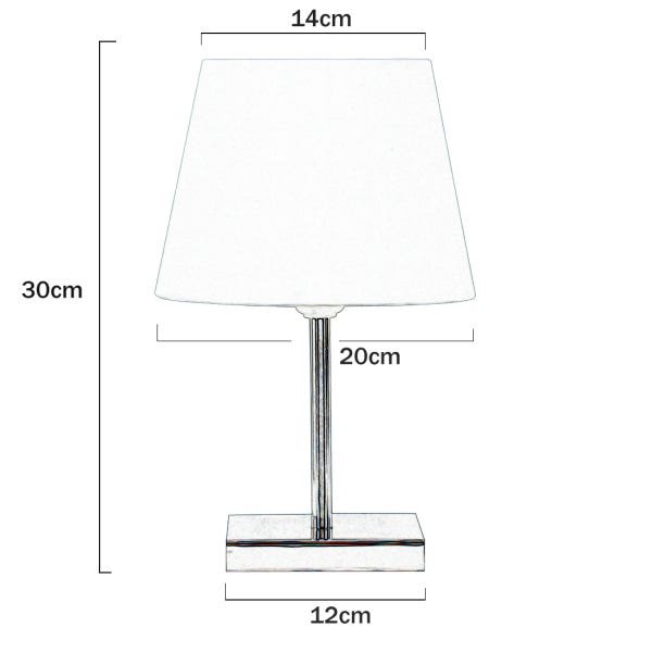 Kit de 2 Abajures Eros Touch Dome Amarelo com Base Quadrada Magni ...