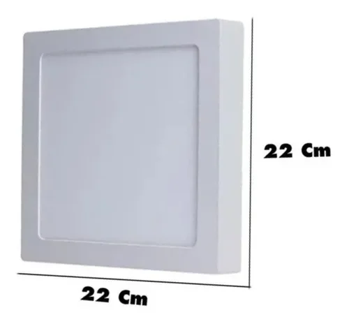 Kit 30 Plafon Led Sobrepor Quadrado 18w Avant Branco Frio COR:Branco | MadeiraMadeira