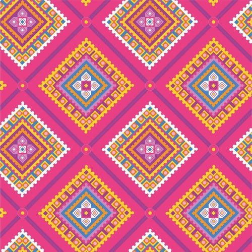 Papel De Parede Abstrato Mosaico Rosa Pink Autocolante | MadeiraMadeira