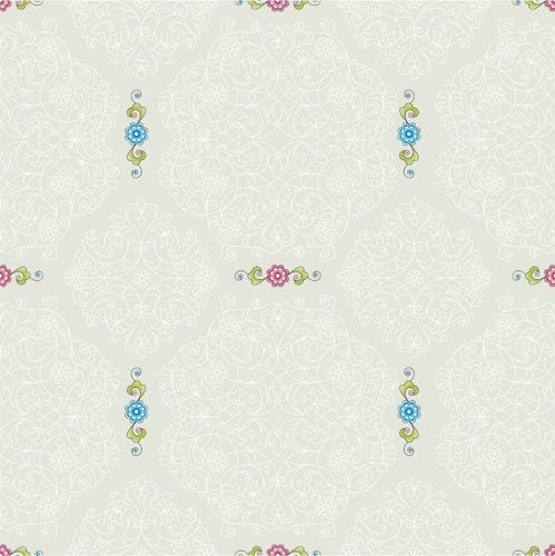 Papel De Parede Arabesco Floral Com Fundo Nude | MadeiraMadeira