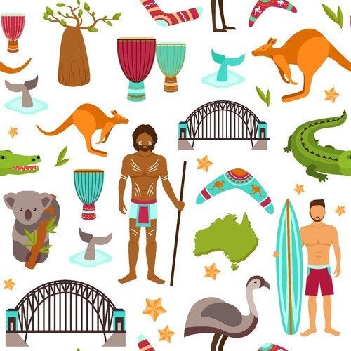 Papel De Parede Tema Típico Austrália Autocolante | MadeiraMadeira