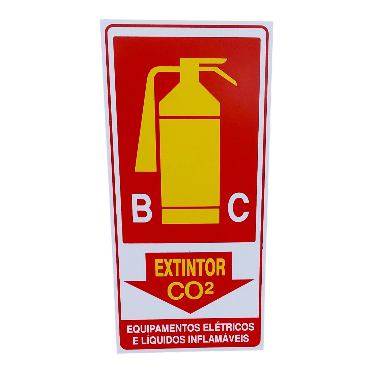 Placa de Sinalização Extintor Co2 Bc 15x30 Inflamaveis | MadeiraMadeira