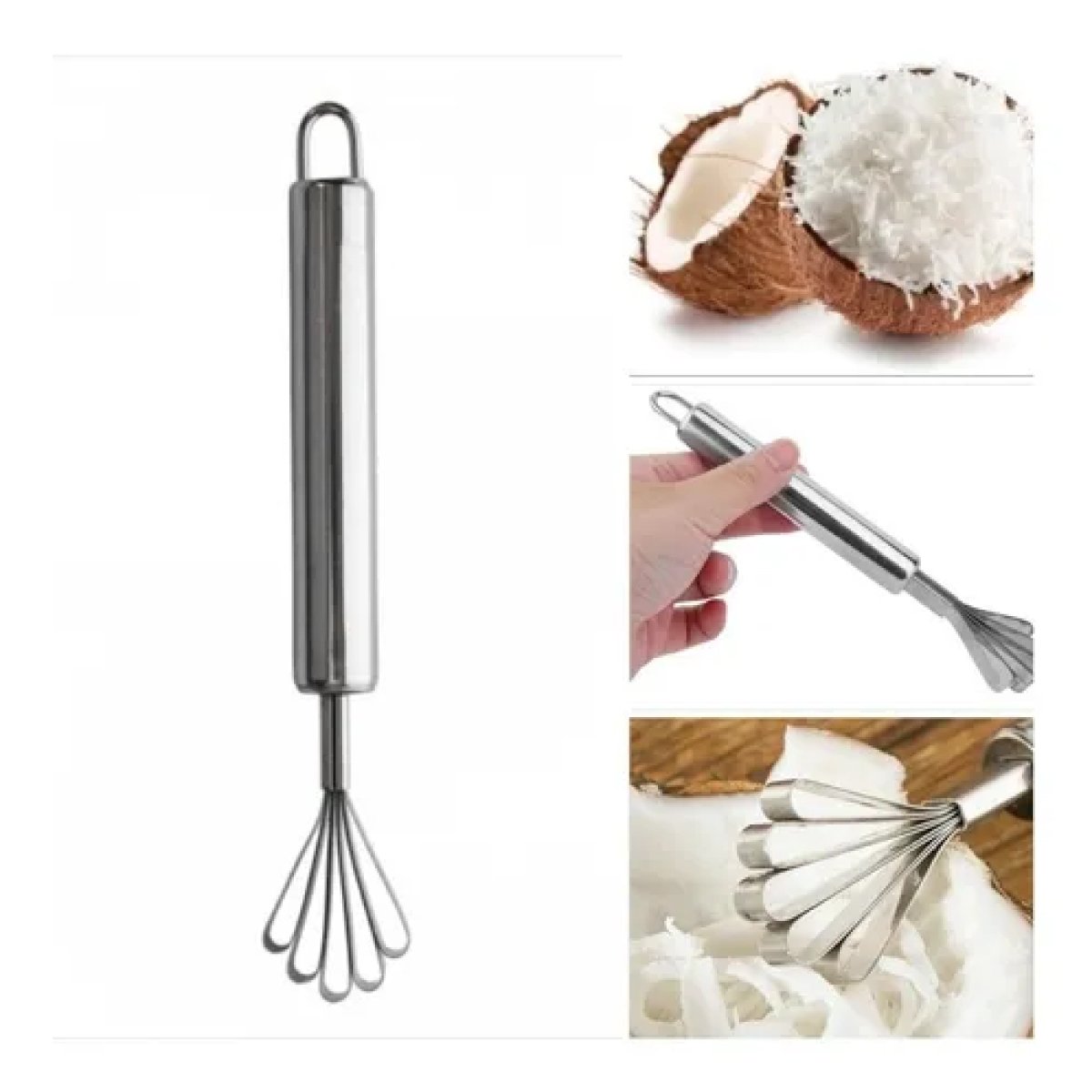 Ralador De Coco Manual Raspador Frutas Aço Inox Multiuso | MadeiraMadeira