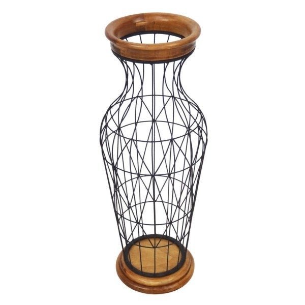 Vaso de Ferro e Madeira 57cmx22cmx22cm | MadeiraMadeira