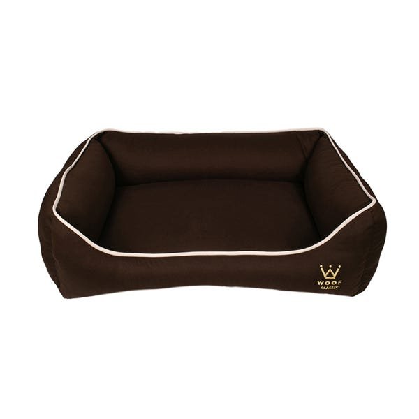 Cama Cachorro Gato Caminha Pet Woof Classic Sarja Café M | MadeiraMadeira