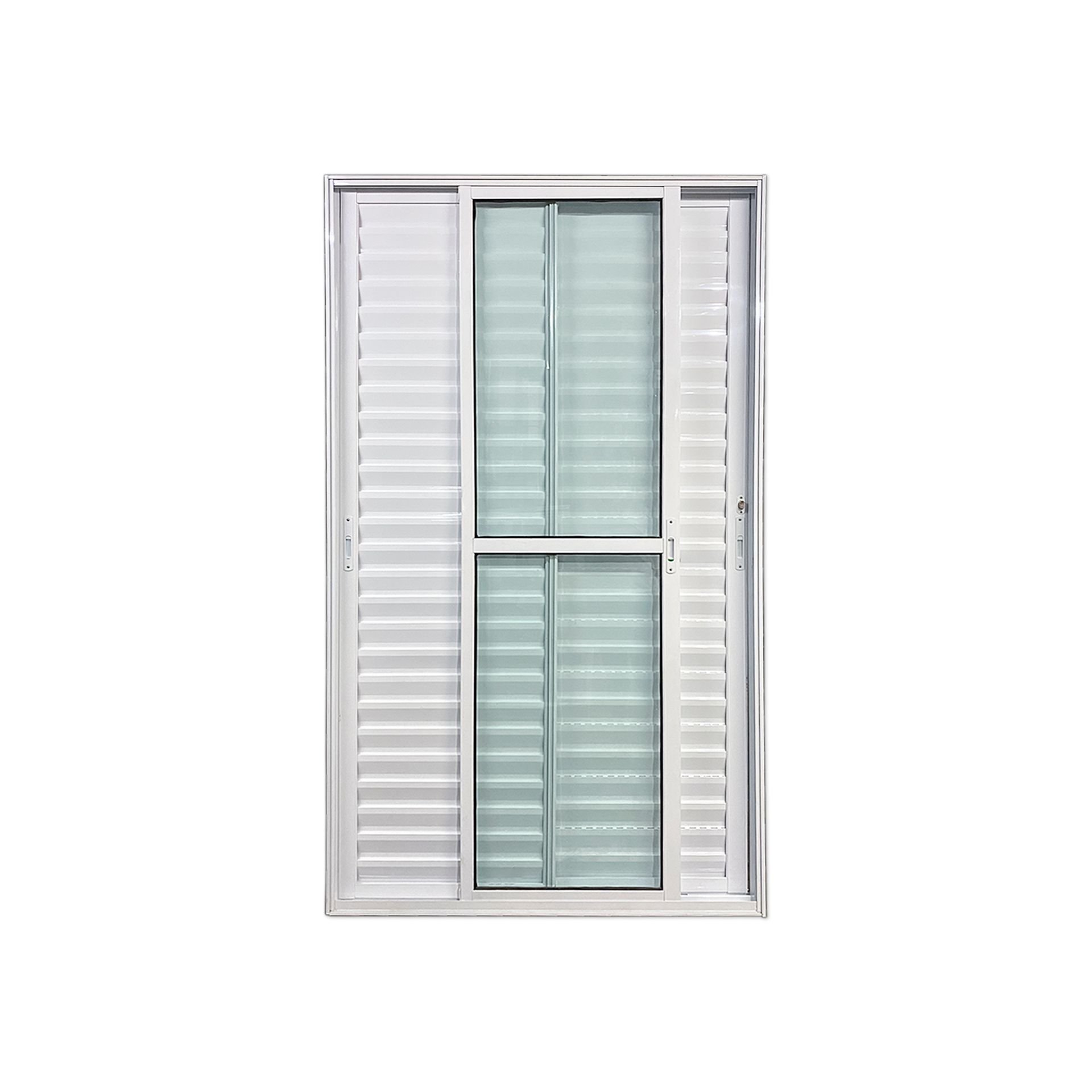 Porta Balcão 3 Folhas Veneziana 210x150 Branco Linha 25 | MadeiraMadeira