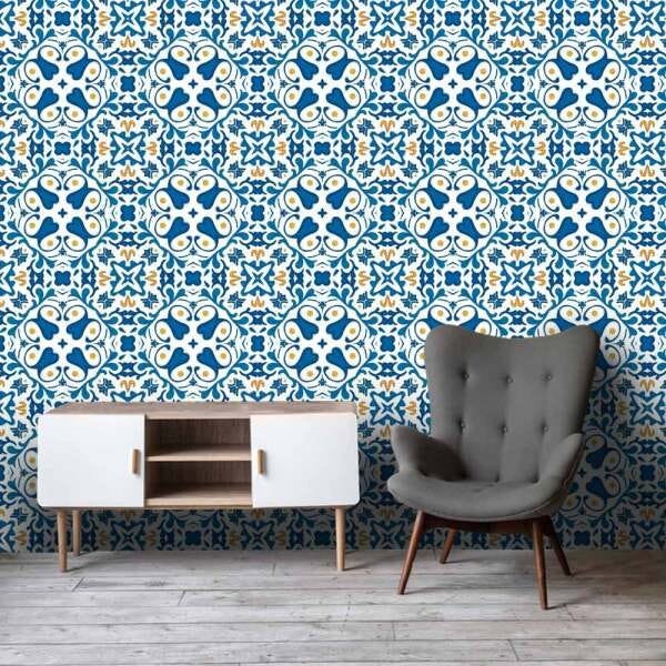 Papel de Parede Vinilico Azulejos 0026 - Adesivo de Parede - 2,50m x 0,58cm | MadeiraMadeira