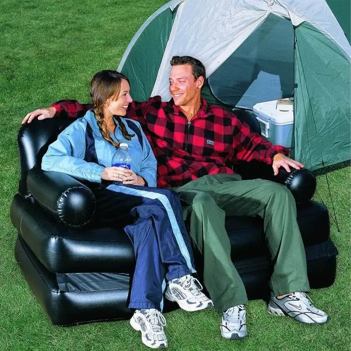 Sofa Cama Casal Inflavel Grande 5 em 1 Multifuncional Poltrona ...