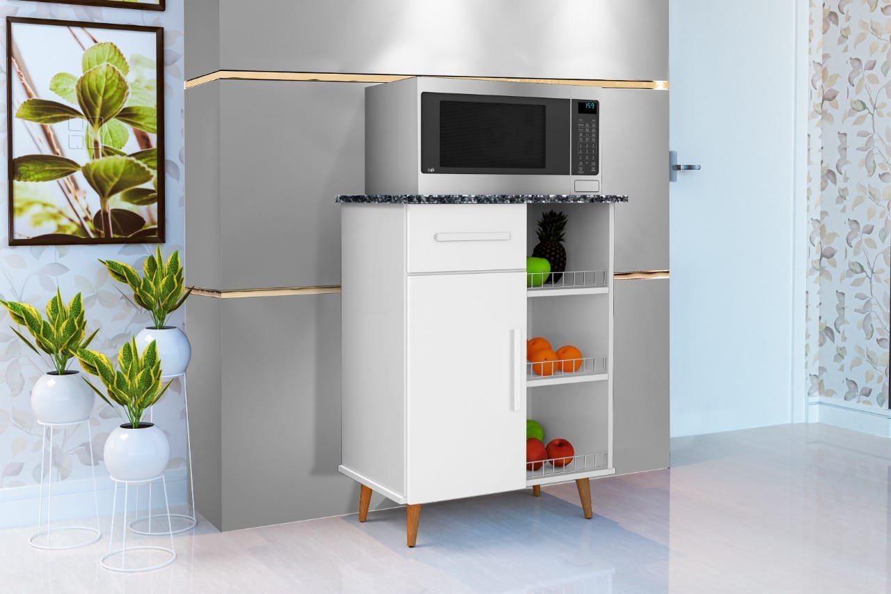 Balcão Cristal Microondas Cozinha | MadeiraMadeira