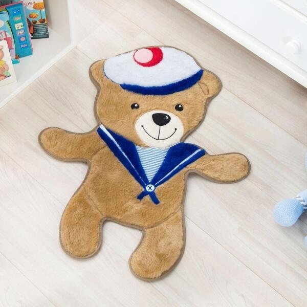 Tapete Urso Marinheiro Baby 68cm Grão de Gente | MadeiraMadeira