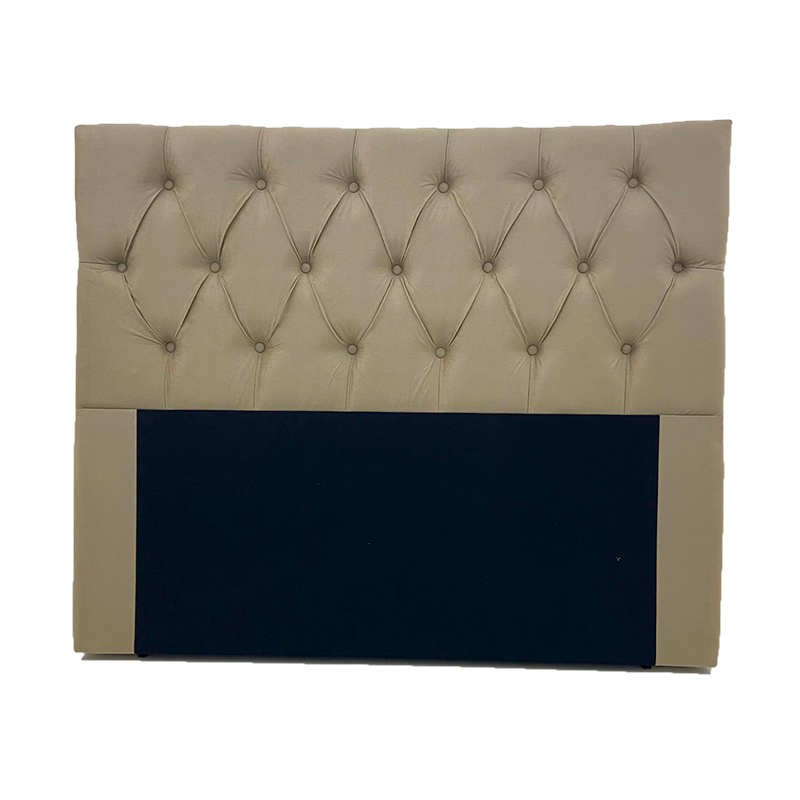 Cabeceira Queen Modelo Fixa no Box 160x117cm Na Cor Bege Com Botões Na ...