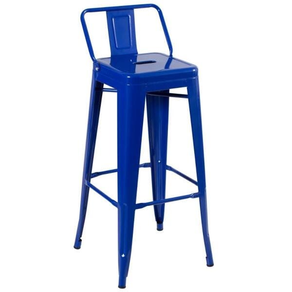 KIT - 2 x banquetas altas Iron Tolix com encosto - Industrial - Vintage ...