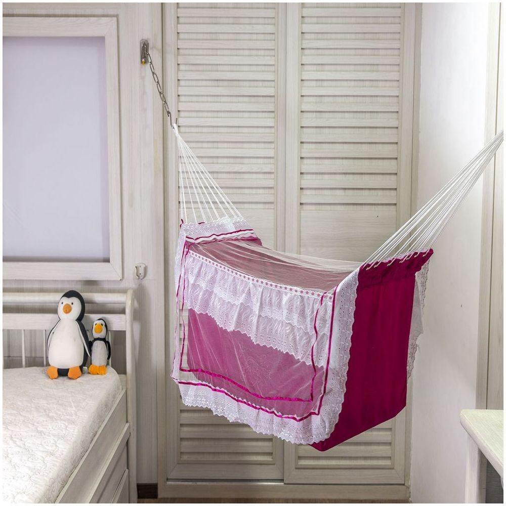 Rede De Dormir Berço Infantil Para Bebê Pink | MadeiraMadeira