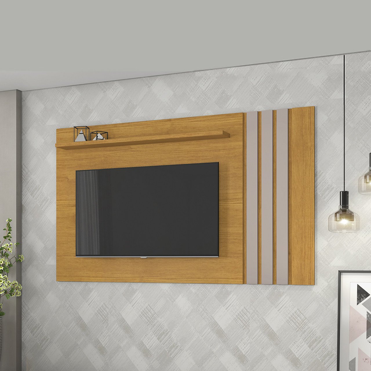 Painel para TV de até 70 Polegadas Atraente JCM Movelaria CINAMOMO ...