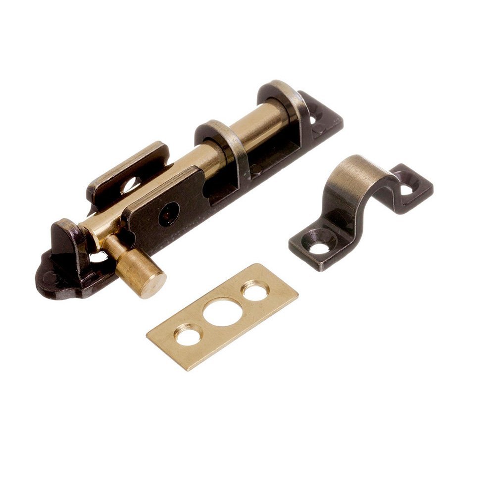 Trinco Para Porta e Janela União Mundial Linha Média 9cm:Preto | MadeiraMadeira