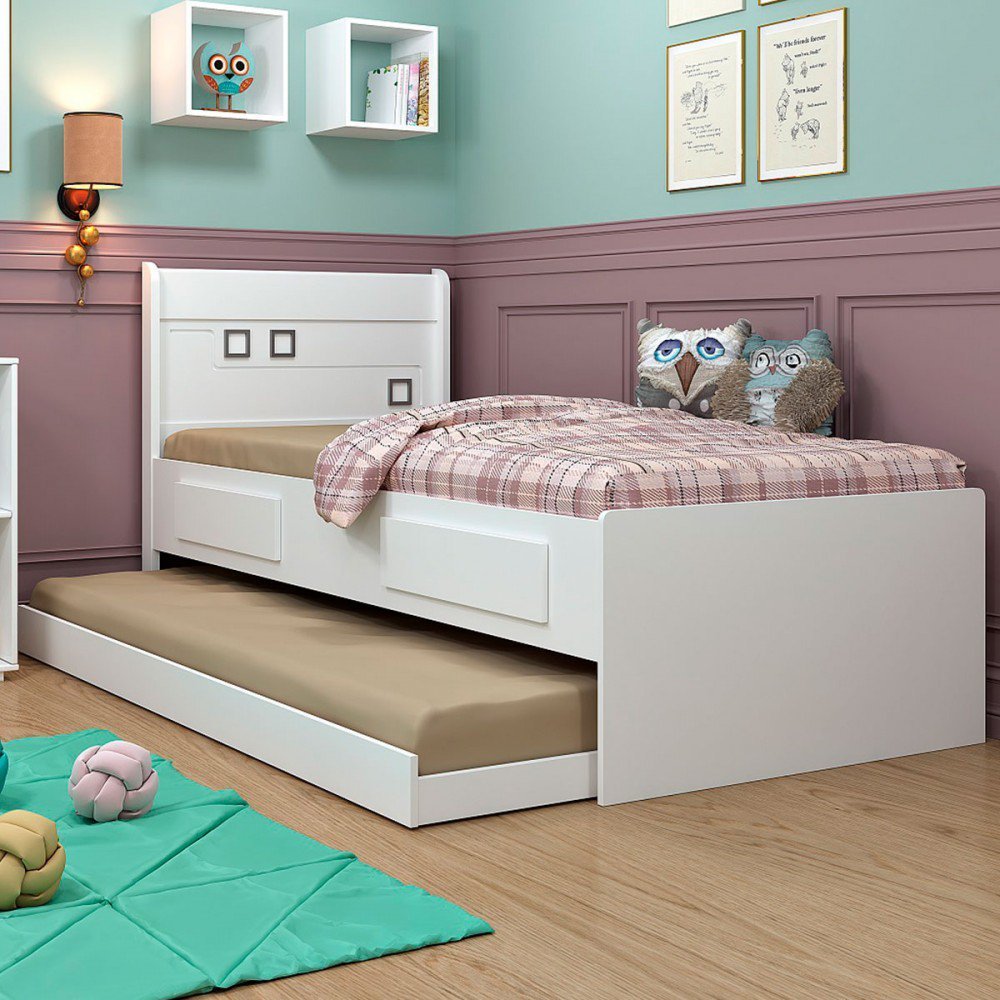 Cama Infantil Bibox 2 Gavetas Neve 1059 - Tcil Móveis | MadeiraMadeira