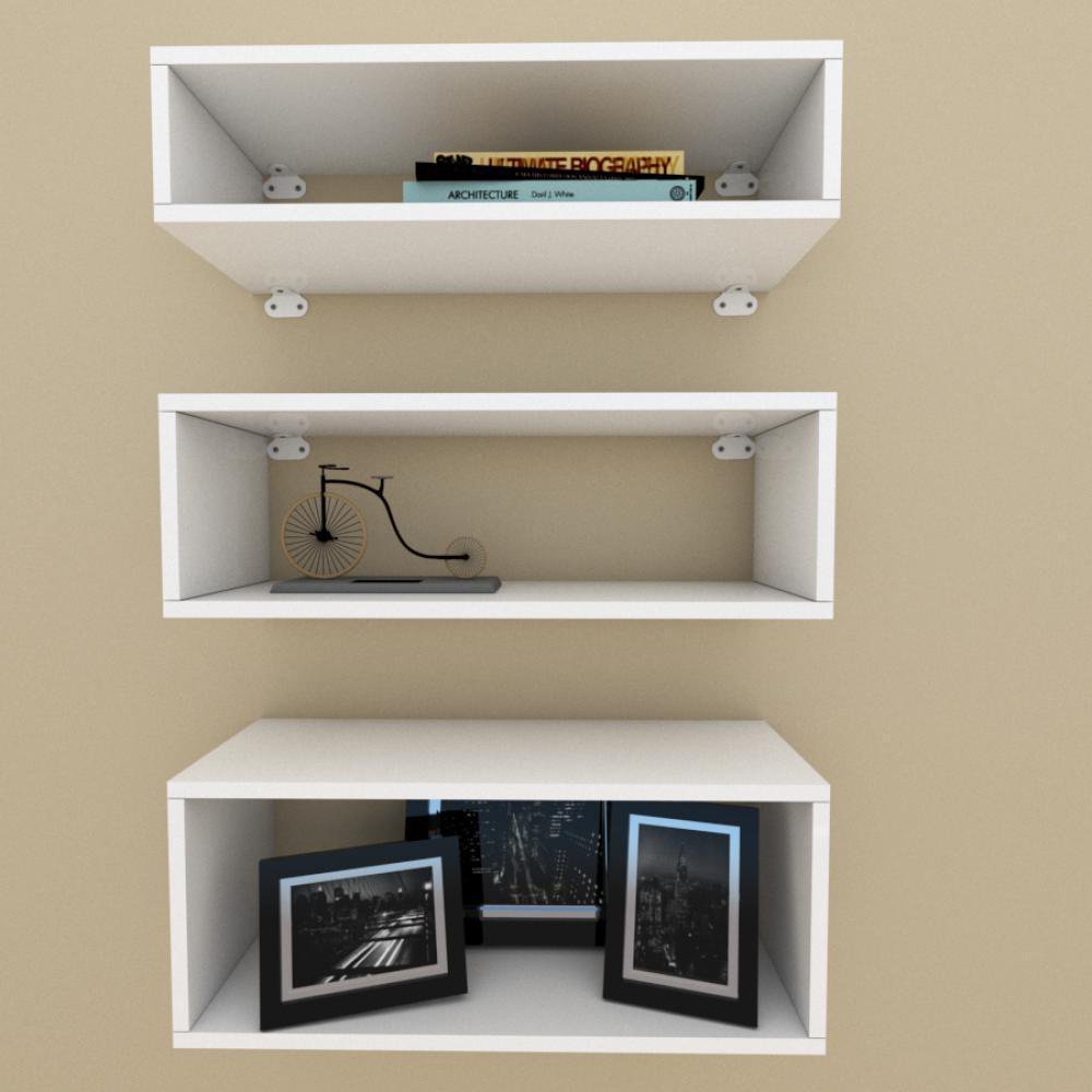 Kit Nichos Modernos Branco Modelo Aen15301 | MadeiraMadeira