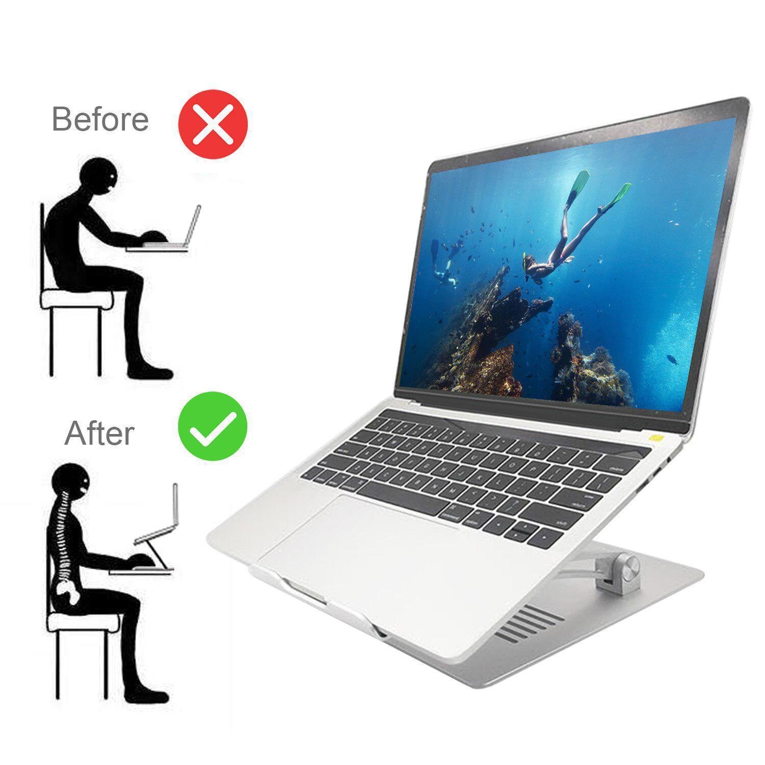 Suporte Para Notebook Portátil Slim Ajustável E Dobrável | MadeiraMadeira