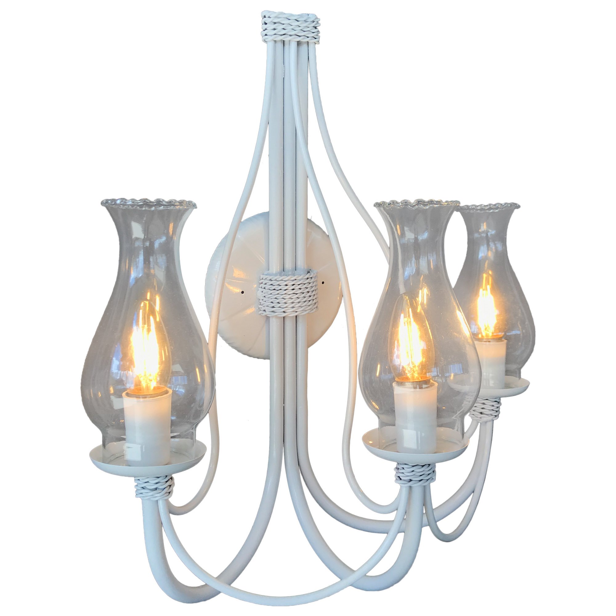 Lustre Cecília Artesanal Para Parede Com Cúpulas de Vidro Libertas ...