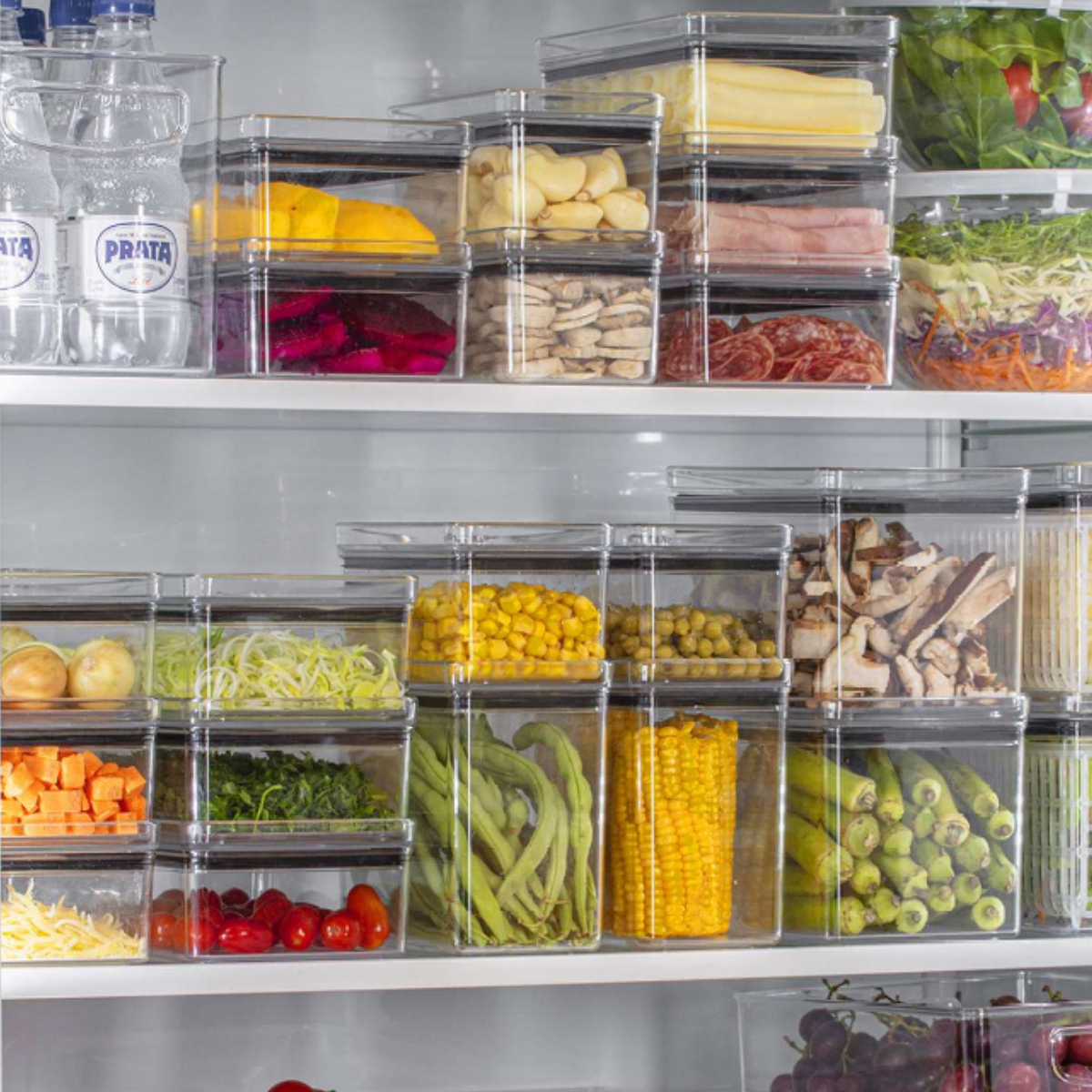 Potes Herméticos para Mantimentos Empilhaveis Kit 3 Peças para ...