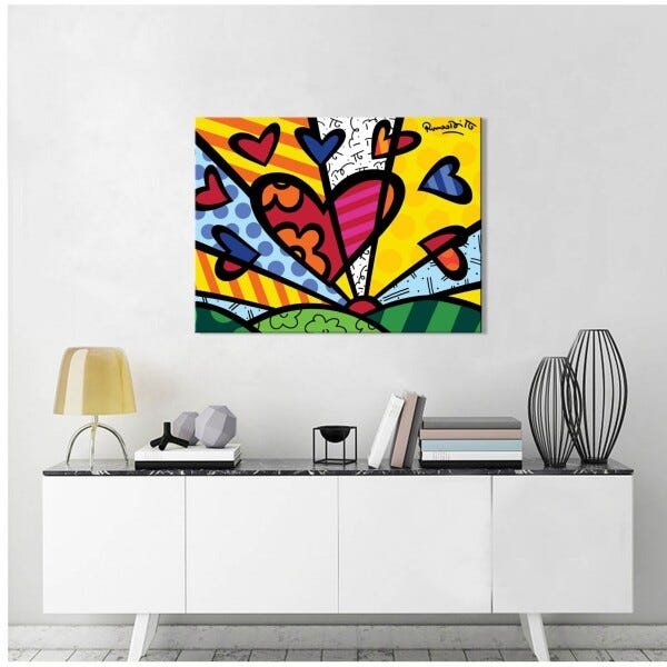 Quadro Romero Britto - A New Day 32x48 cm | MadeiraMadeira