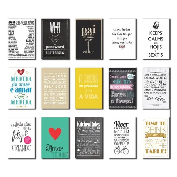 Kit Placas Decorativas Com Frases | MadeiraMadeira