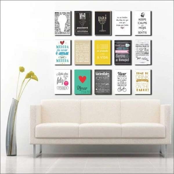 Kit Placas Decorativas Com Frases | MadeiraMadeira