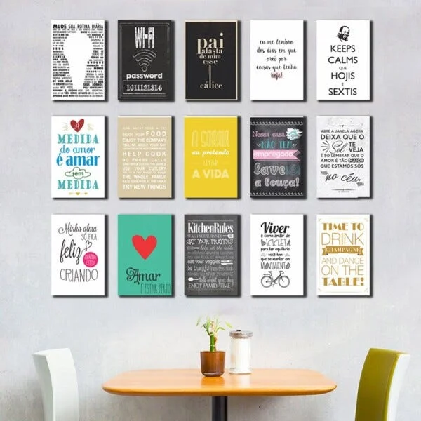 Kit Placas Decorativas Com Frases | MadeiraMadeira