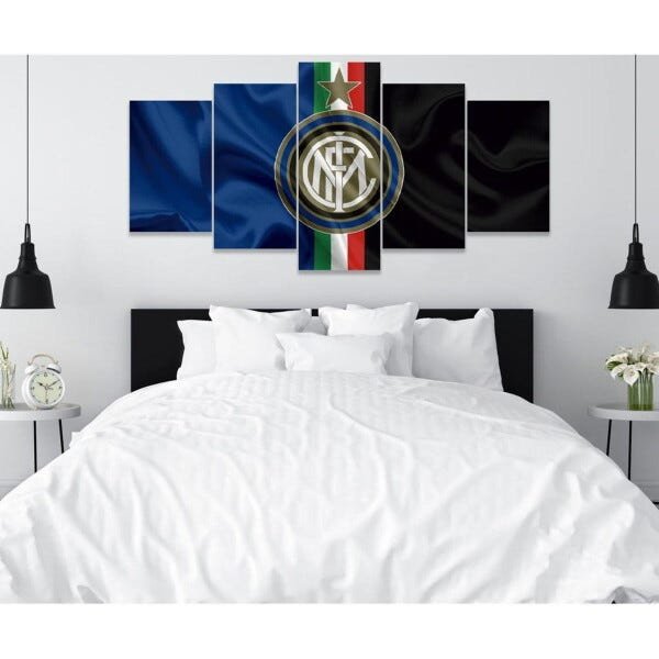Quadro Decorativo Sala Quarto Escritório Inter Milan Fundo | MadeiraMadeira