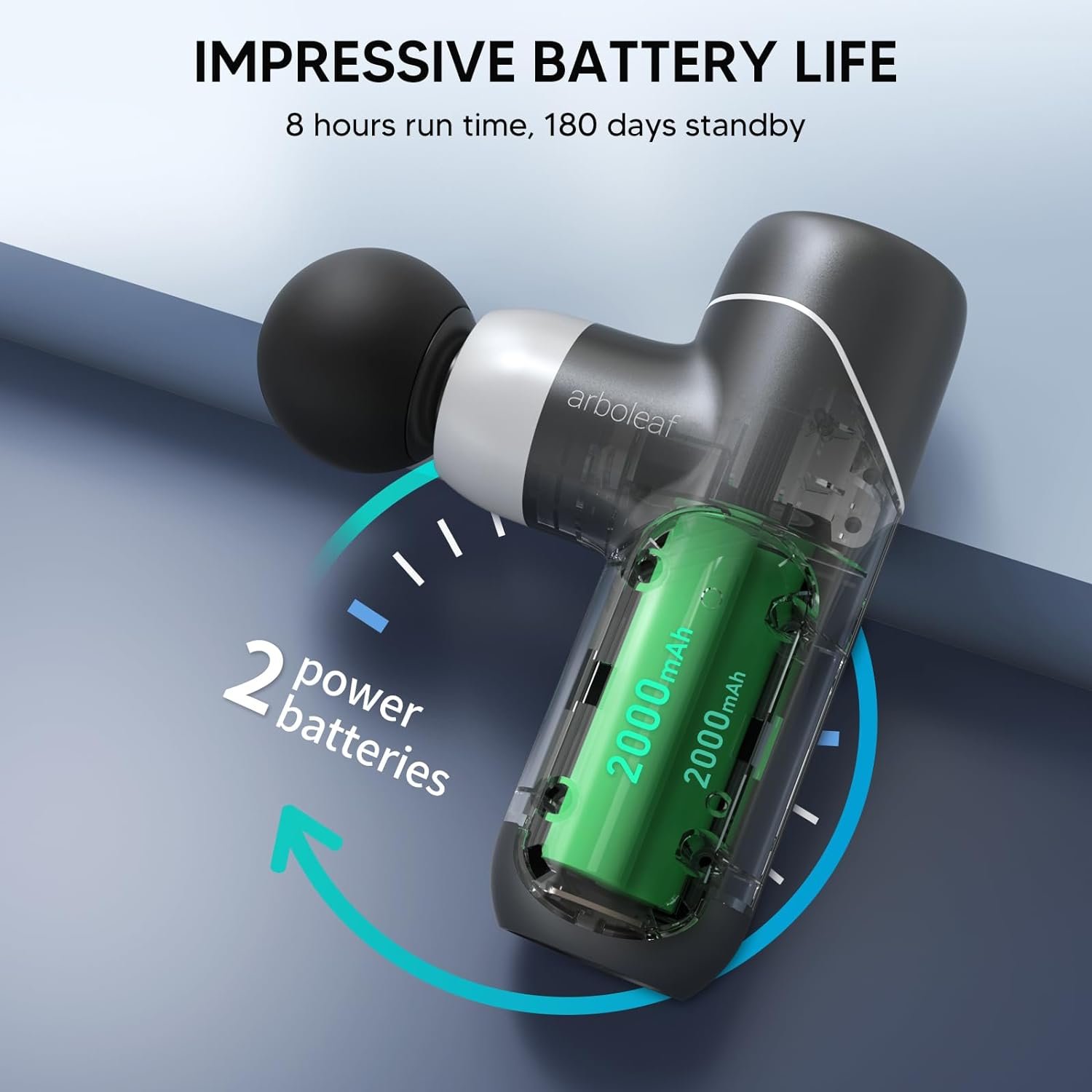 Arboleaf Mini Pistola de Massagem Profunda ‎j2 | MadeiraMadeira