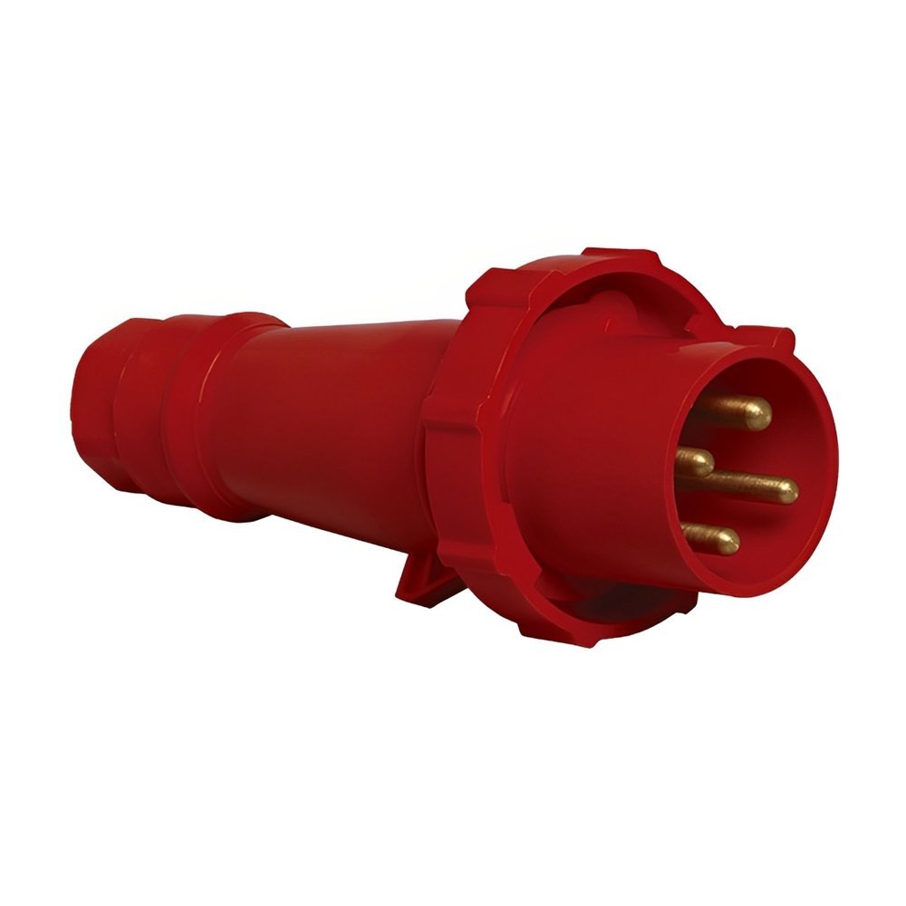Plugue 16a 3p+t 6h 380/440v Vermelho - Ck-4076 - Dicompel | MadeiraMadeira