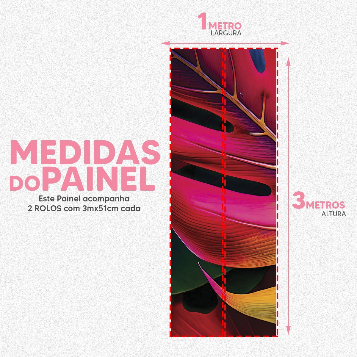 Papel de Parede 3D Painel 1M Folha Costela Adão Roxo Vivo Adesivo ...