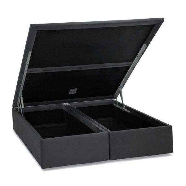 Base Box Casal 39x138x188cm com Baú Ortobom | MadeiraMadeira