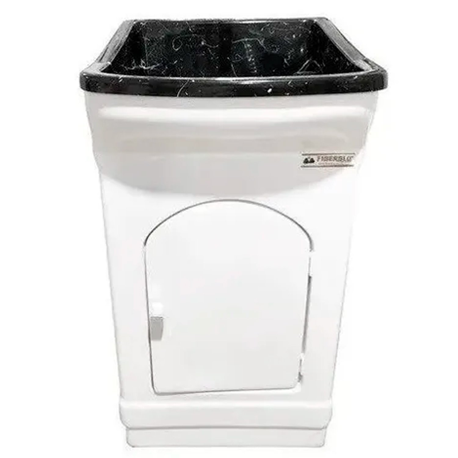 Tanque De Lavar Roupa Pequeno Em Fibra Para Áreas Externas Cor: Preto ...