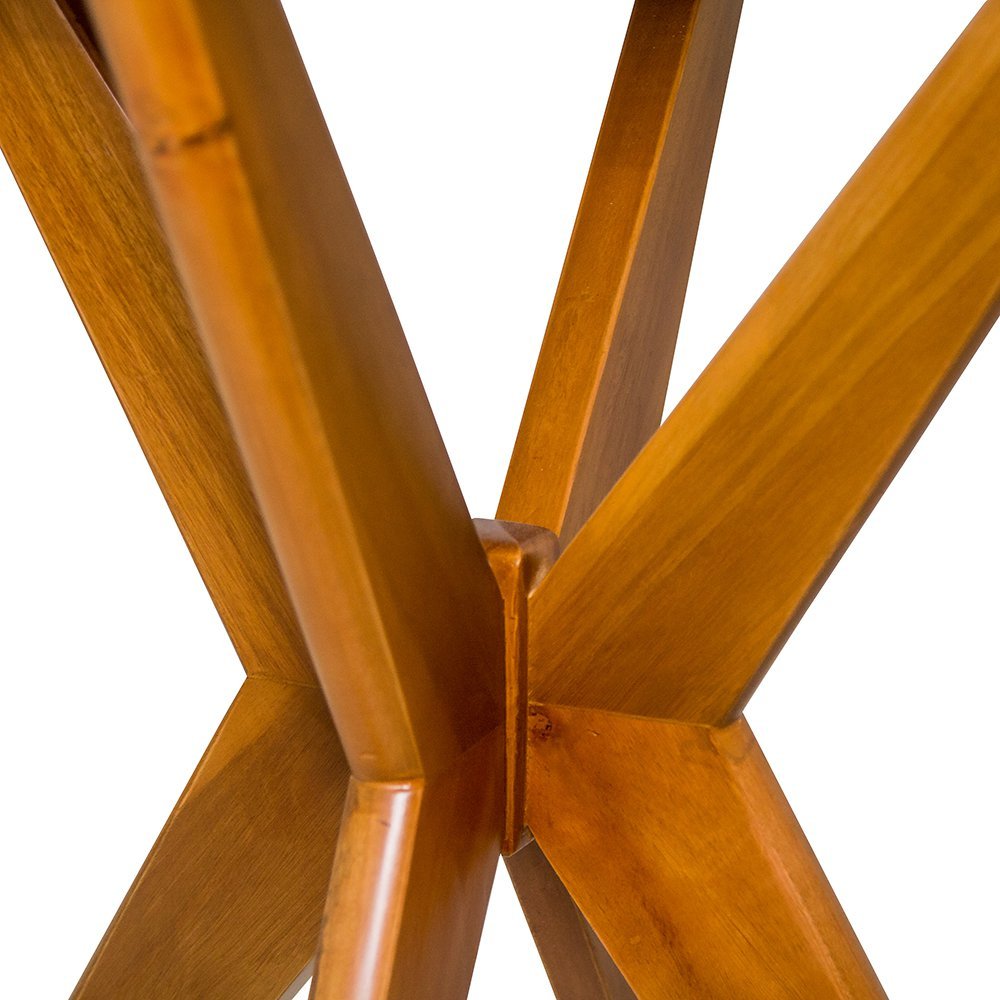 Conjunto sala de jantar mesa Pandora redonda 110cm e 4 cadeiras telinha ...